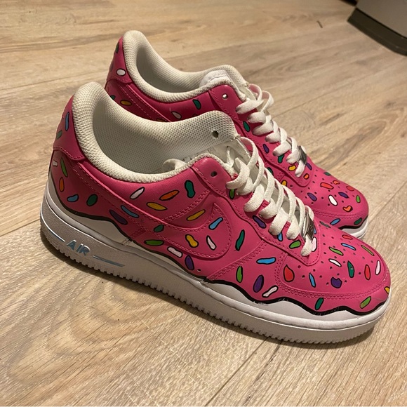 Nike | Shoes | Rare Pink Donut Nike Air Force S Mens 8 Womens 95 1 ...